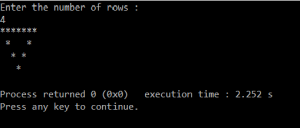 Print Hollow Inverted Pyramid Star Pattern » PREP INSTA