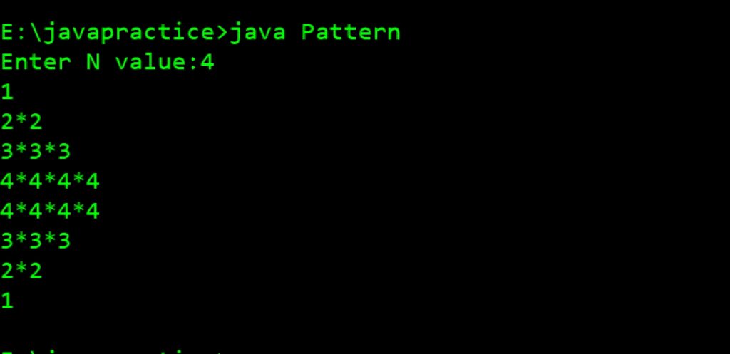 Print Number Star Half Diamond Pattern Type 2 » PREP INSTA