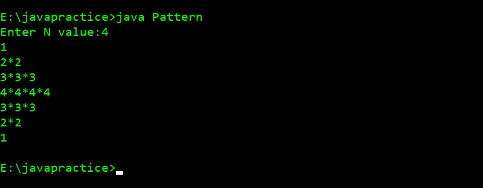 Print Number Star Half Diamond Pattern Type 1 » PREP INSTA