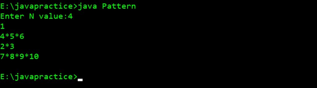 Print Number Star Right Triangle Pattern Type3 » PREP INSTA