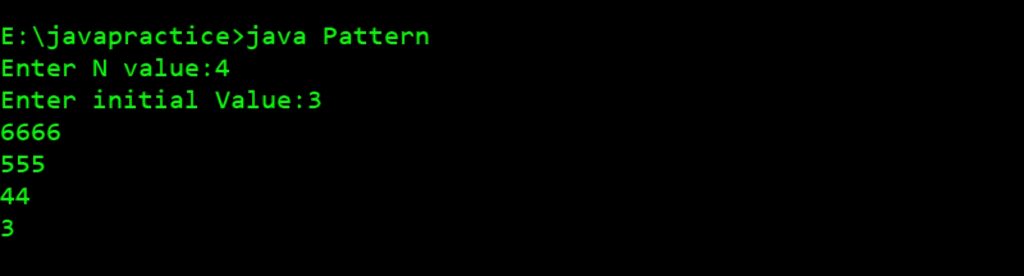 Print Right Triangle Number Pattern Type 3 » PREP INSTA