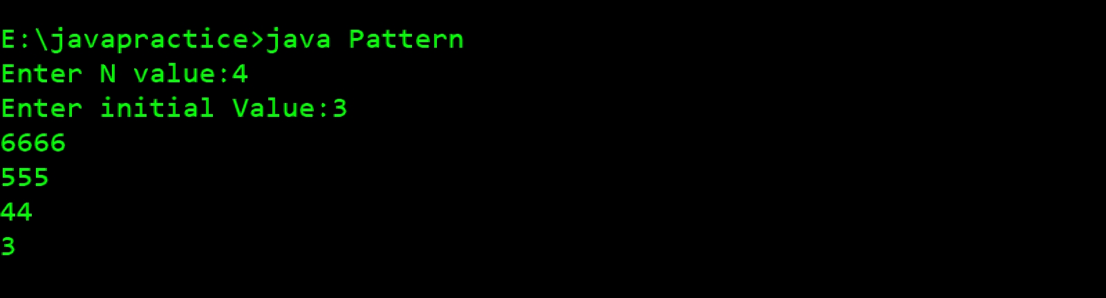 Print Right Triangle Number Pattern Type 3 » PREP INSTA