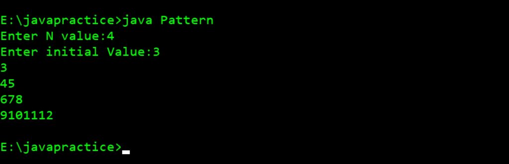 Print Right Triangle Number Pattern Type 5 » PREP INSTA