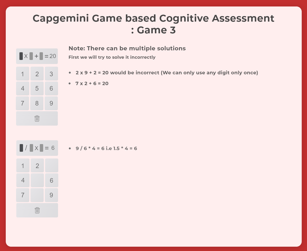 Capgemini Exceller Game based Cognitive Assessment 2024 | PrepInsta