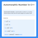 Automorphic Number in C Program | PrepInsta