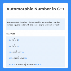 Automorphic Number in C Program | PrepInsta