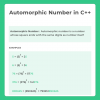 C++ Program to check whether a number is an Automorphic number or not