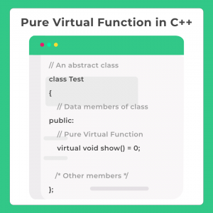 Pure Virtual Function in C++ | PrepInsta