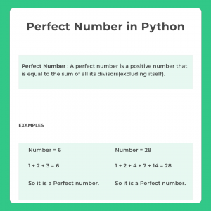 Perfect Number in Python | PrepInsta