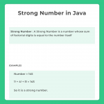 Strong Number Program in Java | PrepInsta